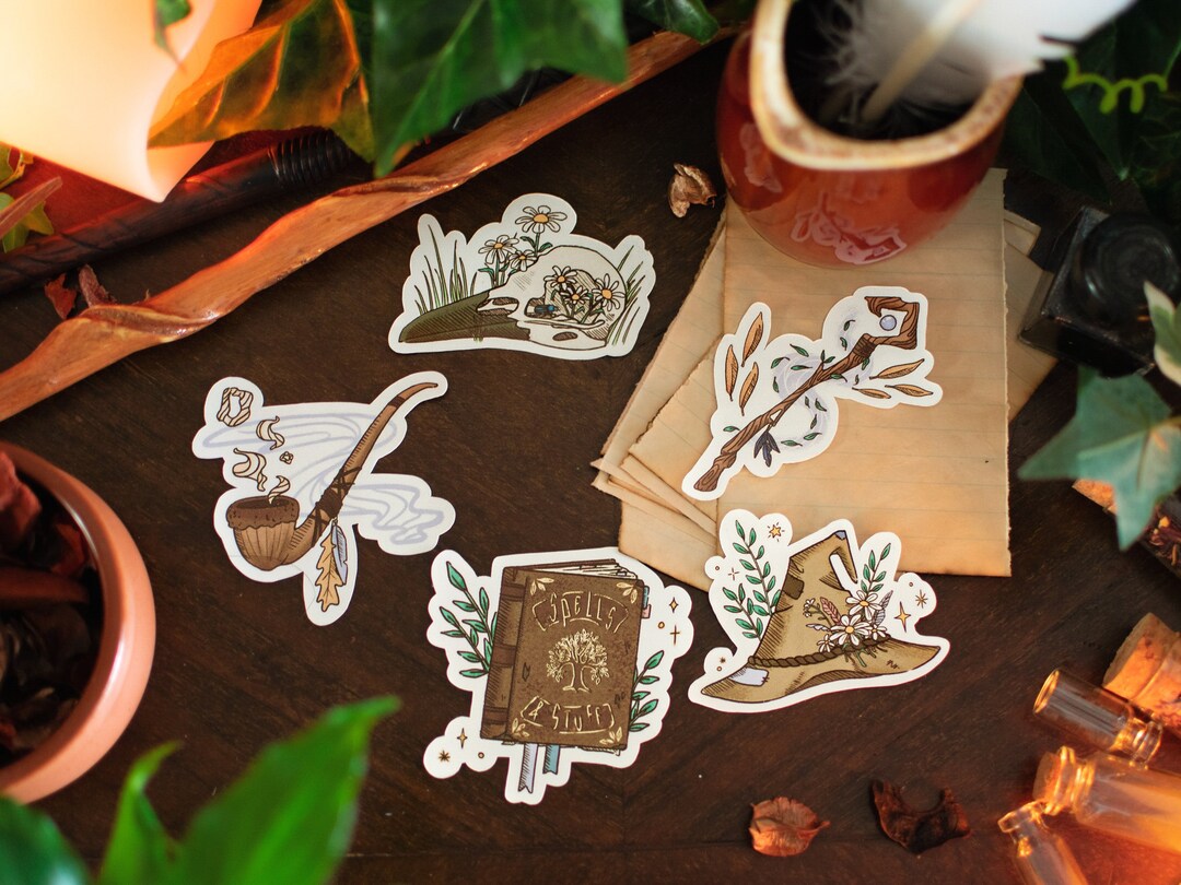 Forest Wizard Essentials Stickers | Glossy Die Cut 3" | Cute Fantasy ...