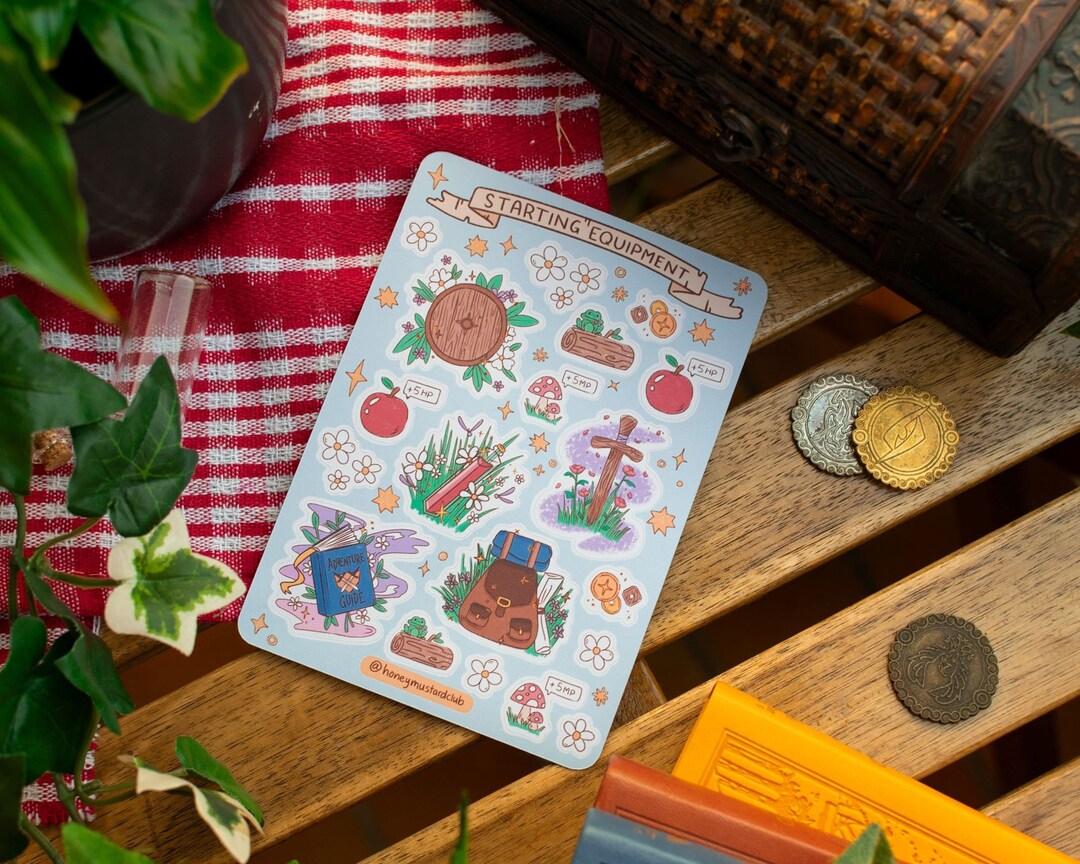 Starting Equipment A6 Sticker Sheet | Matte Paper | Journalling ...