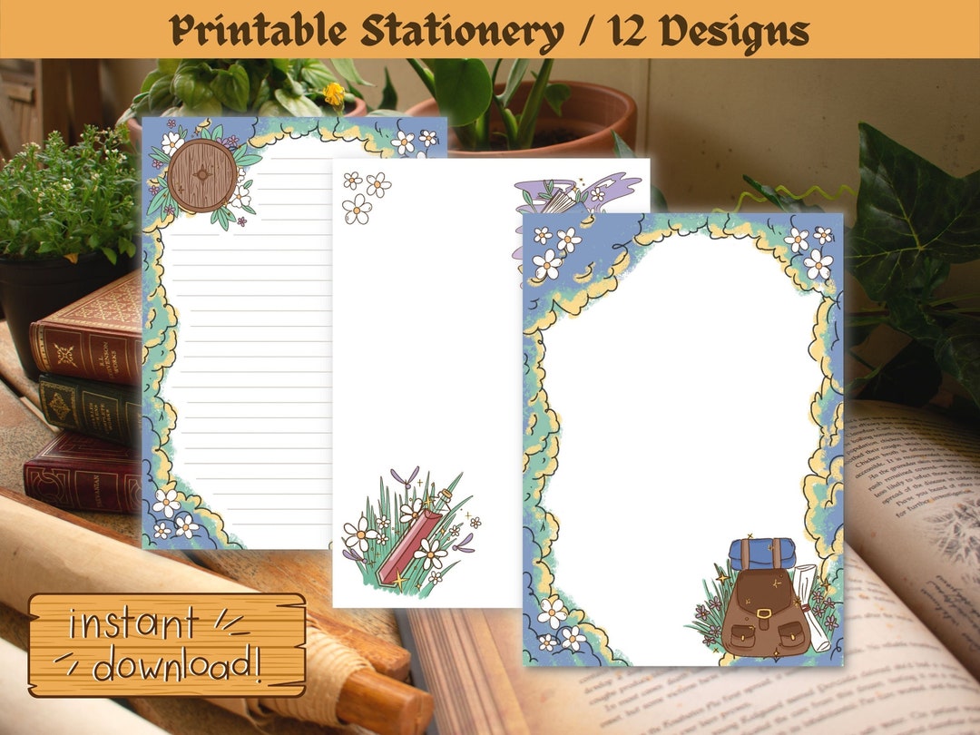Printable Starting Equipment Stationery 12 Pages Cute Fantasy RPG ...