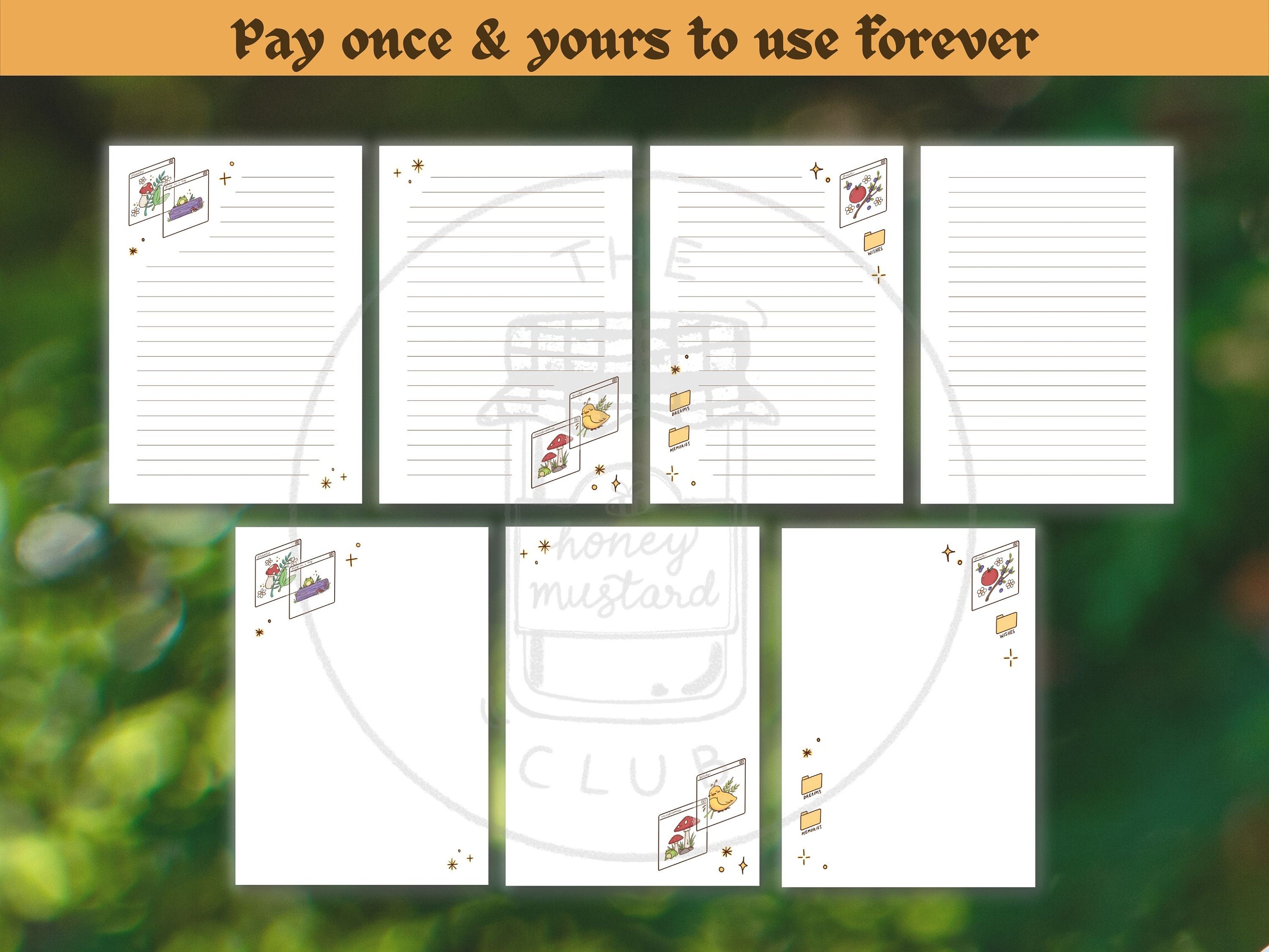 Printable Through the Windows Stationery 15 Pages Tech Fantasy RPG 'in ...