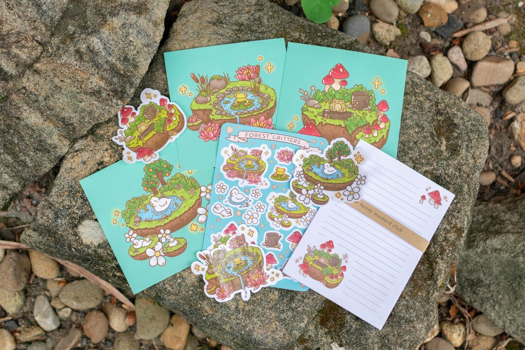 Little Friends Collection Set | Cute Animals | Stationery & Art | by the Honey Mustard Club - Etsy