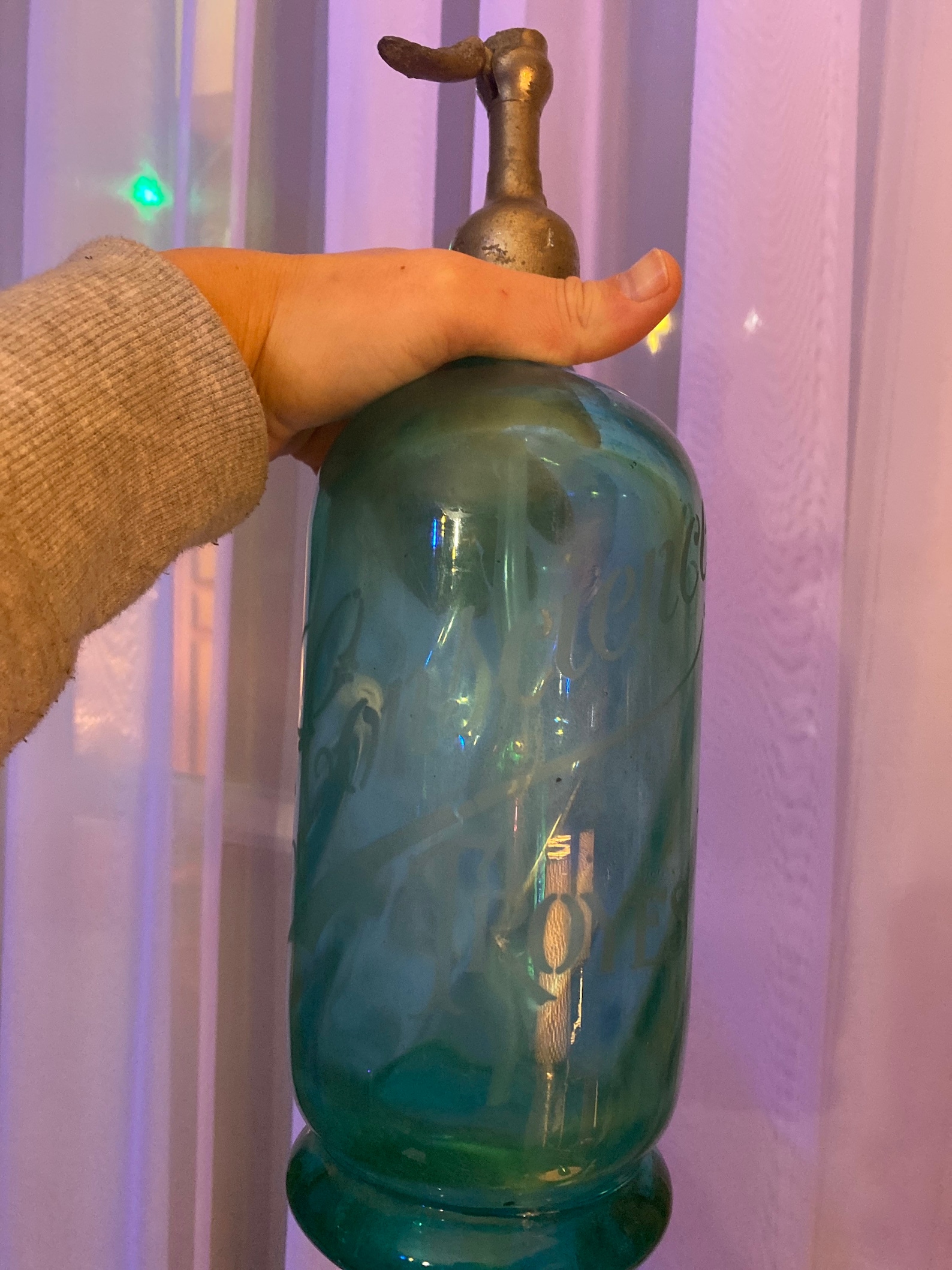 RARE BLUE Uranium Glass Antique French Bistrot Seltzer Bottle - Etsy