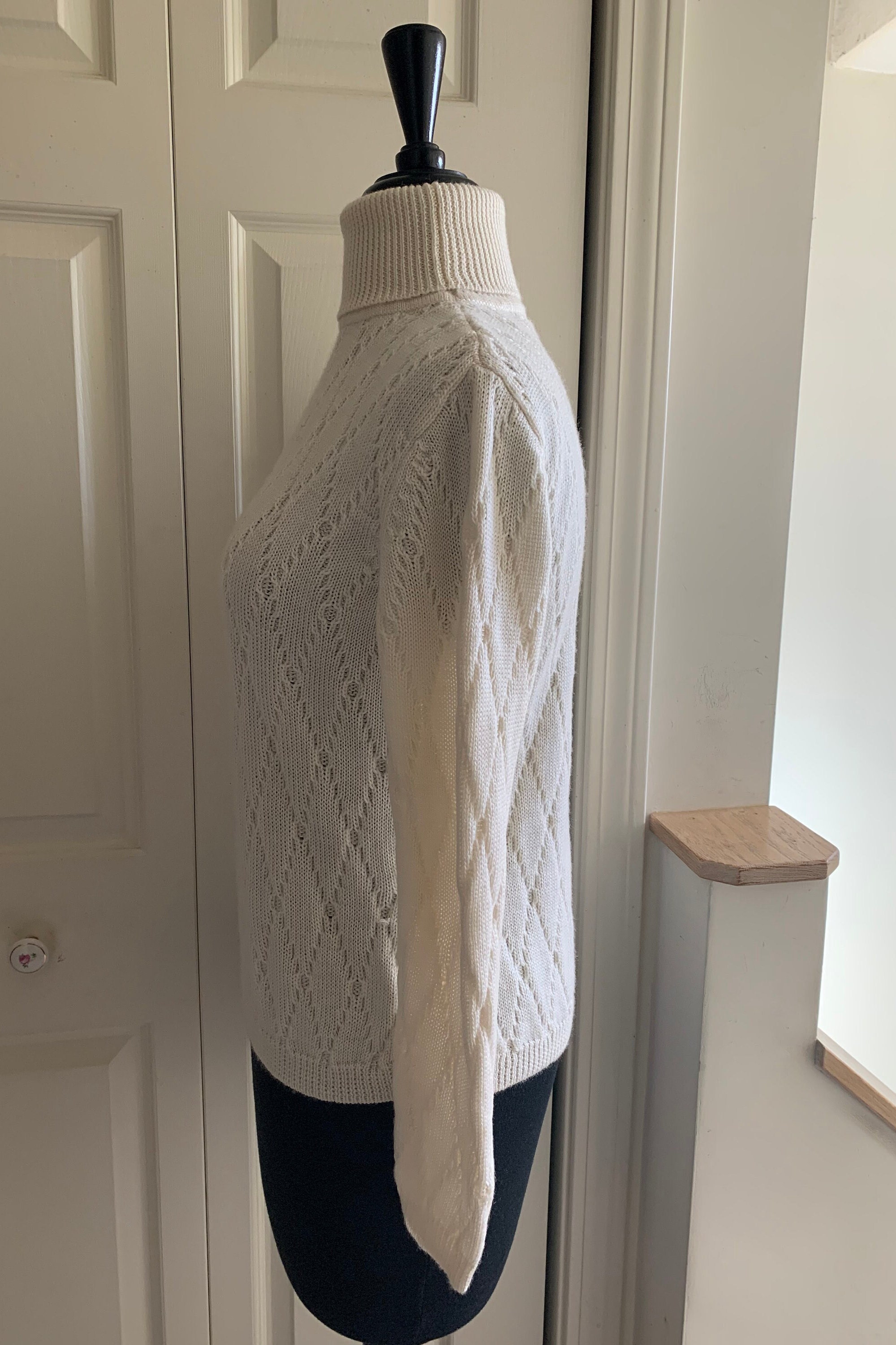 Vintage Talbots Diamond Pattern Turtleneck Sweater - Etsy