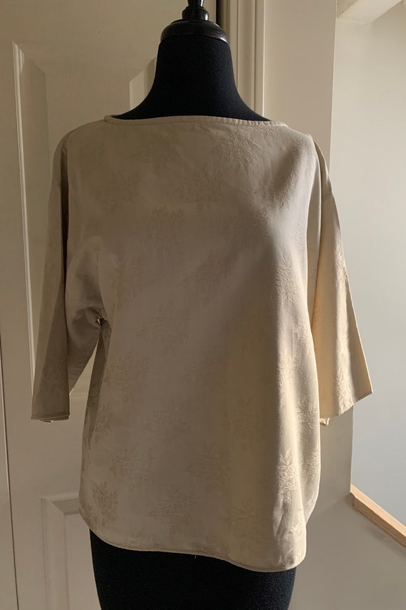 Vintage Boxy Damask Top - Gem