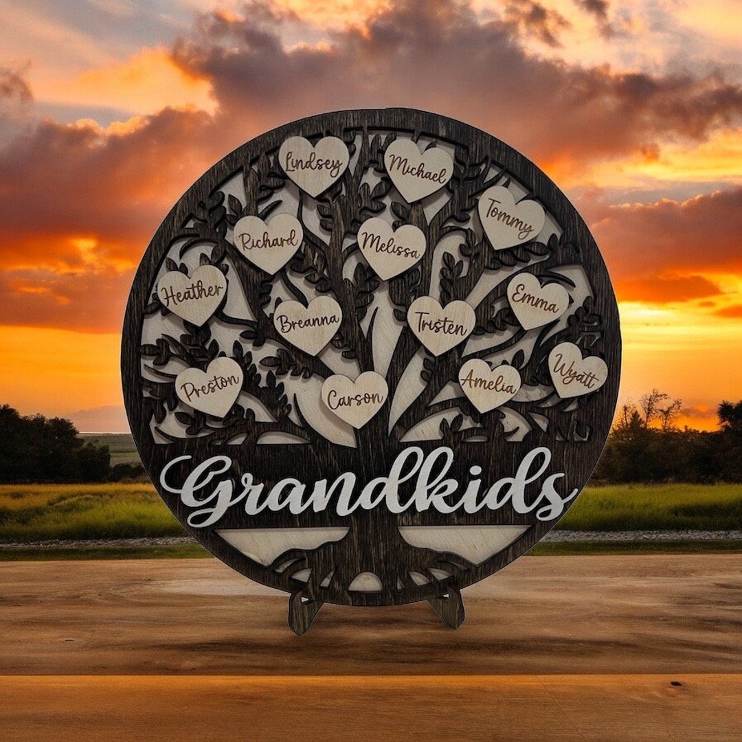 Personalized Grandkids Family Tree - Etsy