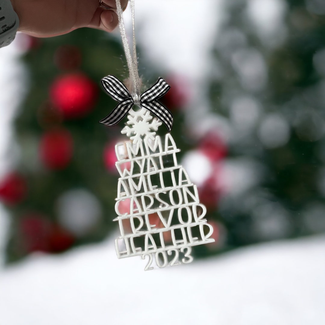 Personalized Christmas Tree Name Ornament - Etsy