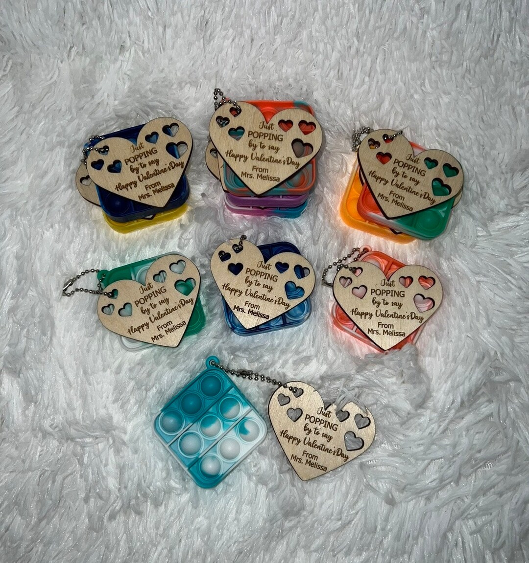 Pop It Classroom Valentines Day Cards Valentines Day Gift - Etsy