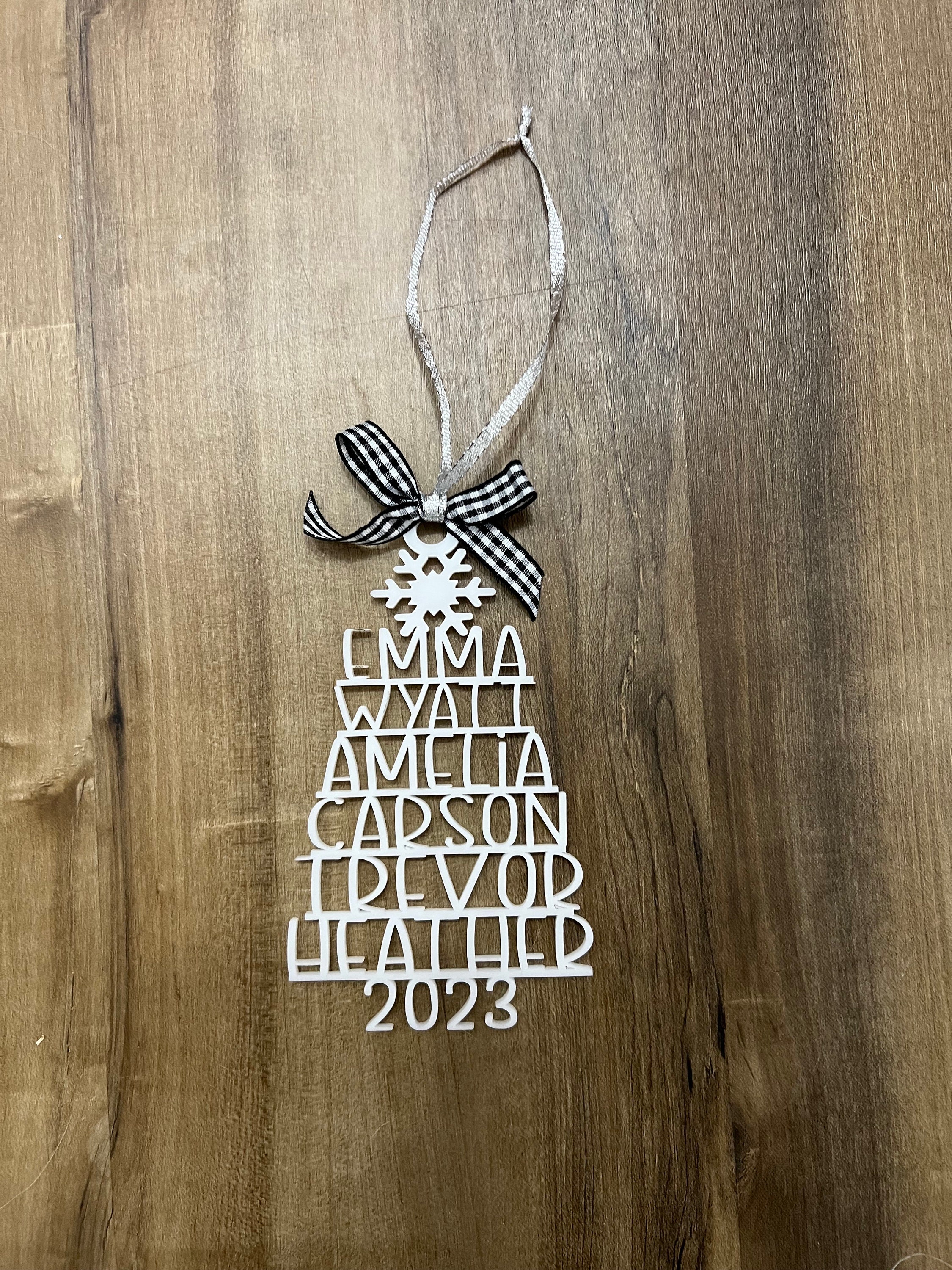 Personalized Christmas Tree Name Ornament - Etsy