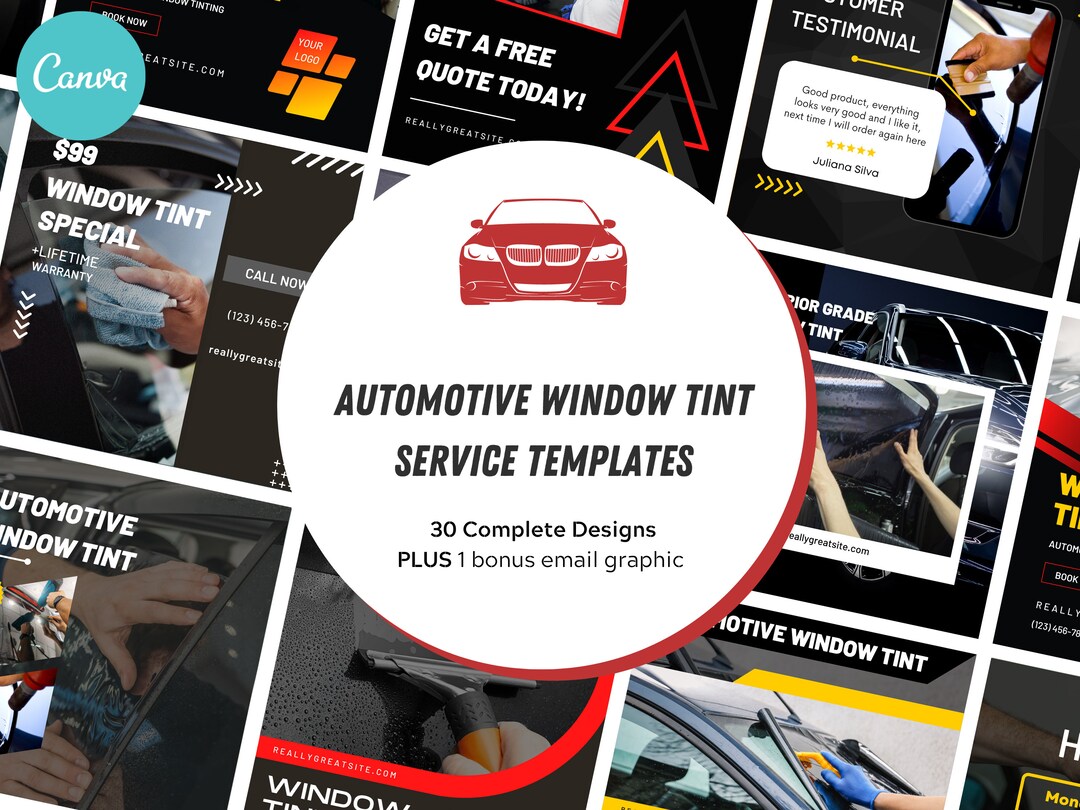 30 Instagram and Facebook Automotive Window Tint Service Templates Made ...