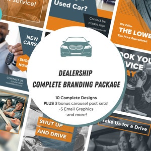 Dealership Complete Branding Package Automotive Templates in Canva ...
