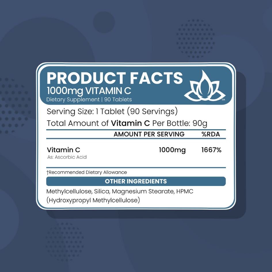 High-potency Vitamin C 90 Tablets Fast Absorption Formula - Etsy