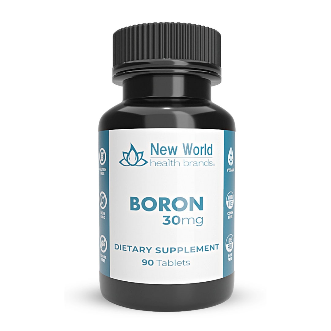 Boron Mineral 90 Soft-pressed Tablets - 30mg per Serving Fast ...