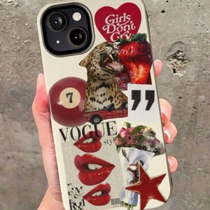 Ruby Red Aesthetic Phone Case Collage Phone Case Cool Phone Case City ...