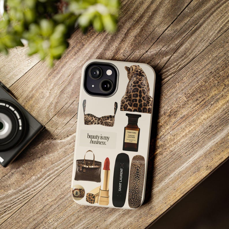 Brown Aesthetic Phone Case Leopard Print Phone Case Mood Board Phone ...