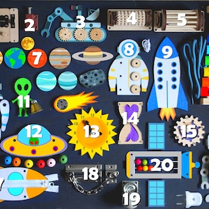 Busy Board PARTS Space Busy Board Details Busy Board Diy Busyboard ...