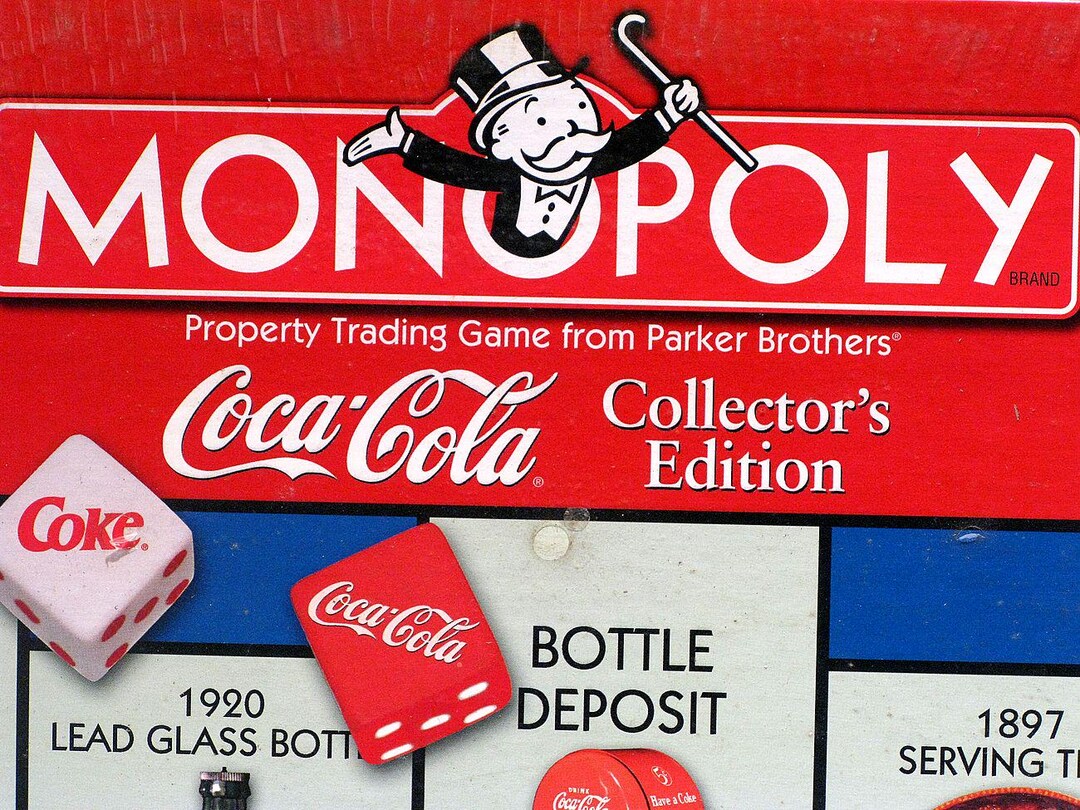 90's Iconic Coca-cola Branded Monopoly Board Game Factory Sealed Never ...