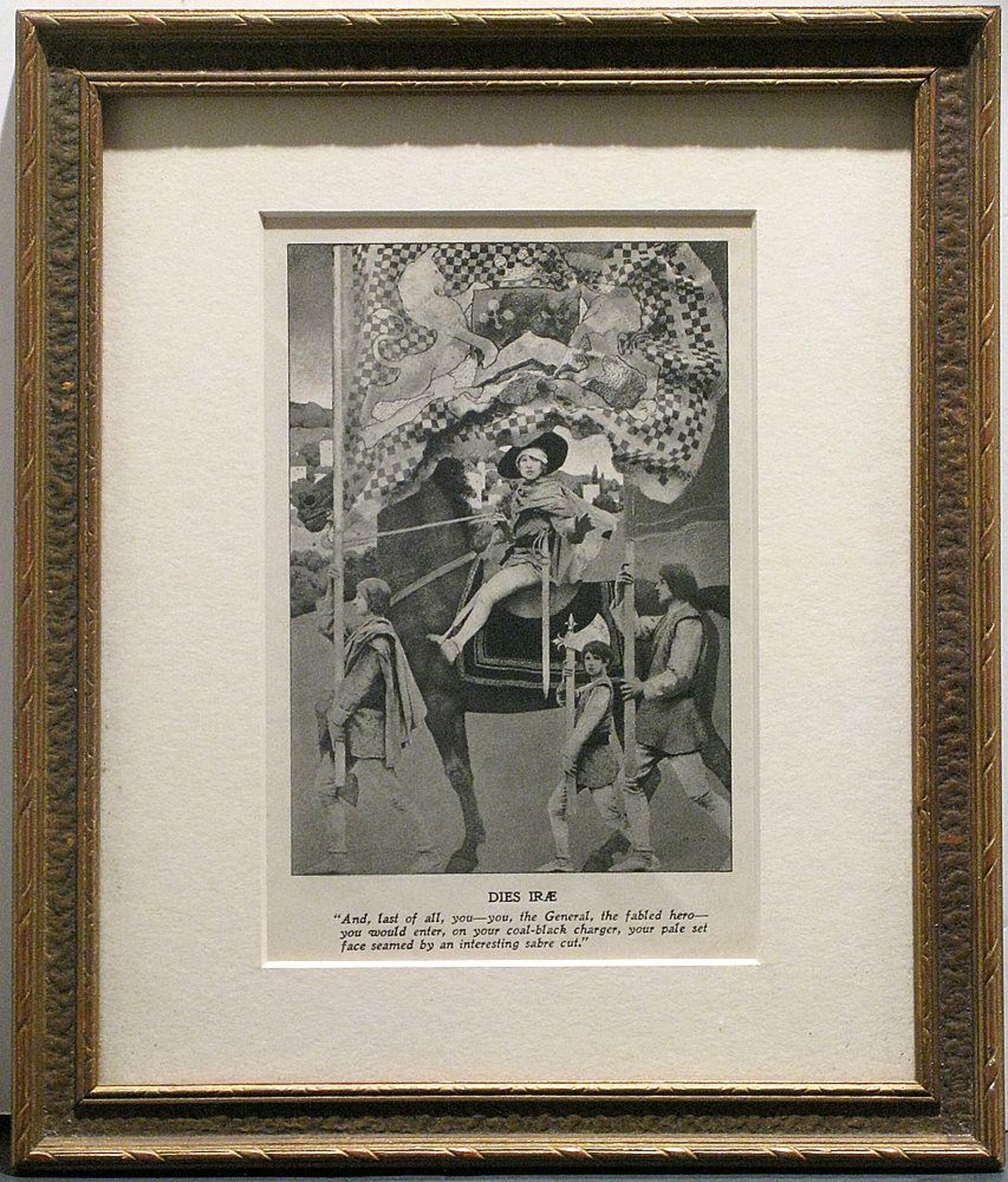 Maxfield Parrish Original Black & White Illustration Titled dies Irae ...