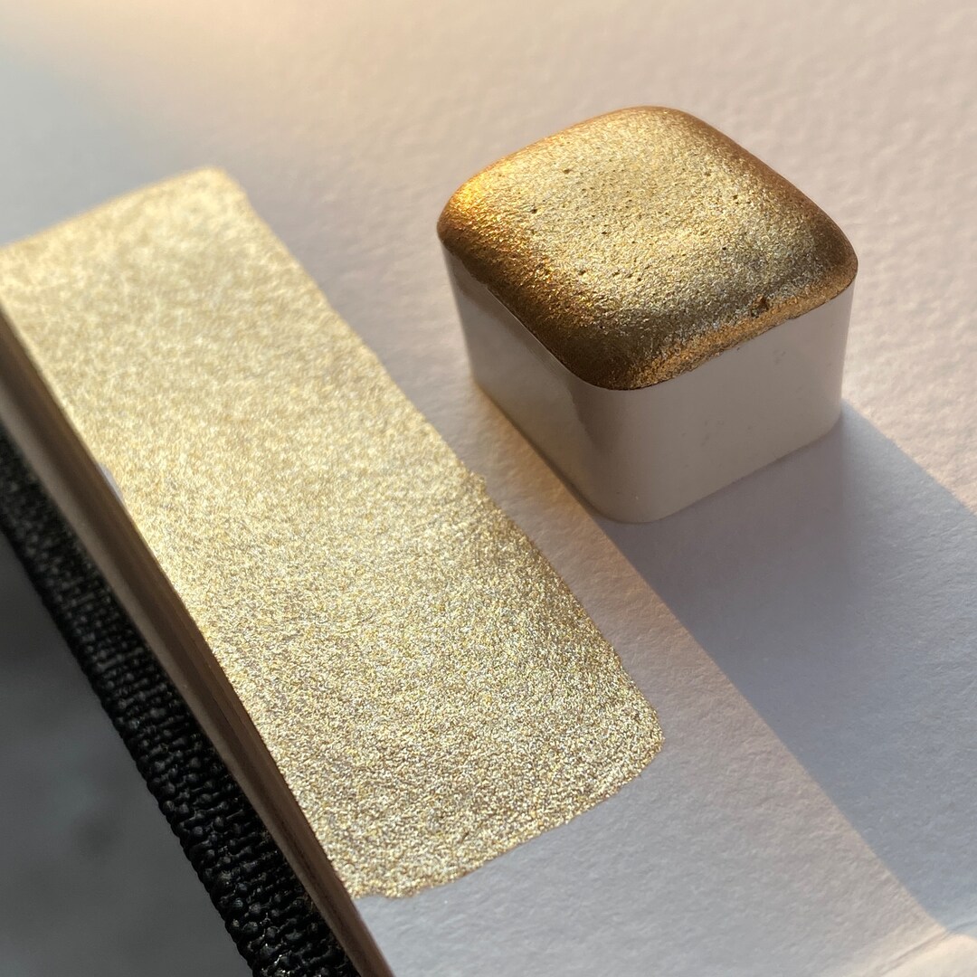 Golden Shimmer Watercolor for Artists Aesthetic Aquarelle Metallic ...
