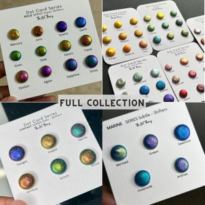 MICA DOTCARDS Handmade Watercolors Mica Metallic Dot Cards Sample Sets ...