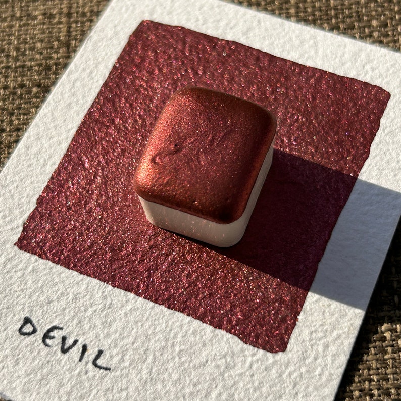 Devil- Metallic Watercolor Paint Handmade Watercolour Shimmer Metallic ...