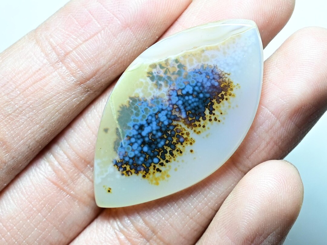 Scenic Dendritic Sazar Cabochon 18 Ct. - Natural Dendrite Agate 41mm ...