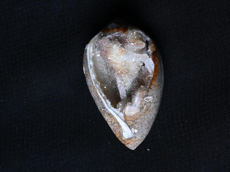 Natural Rare Fossil Snail Druzy Agate Fancy Loose Gemstone | Druzy ...