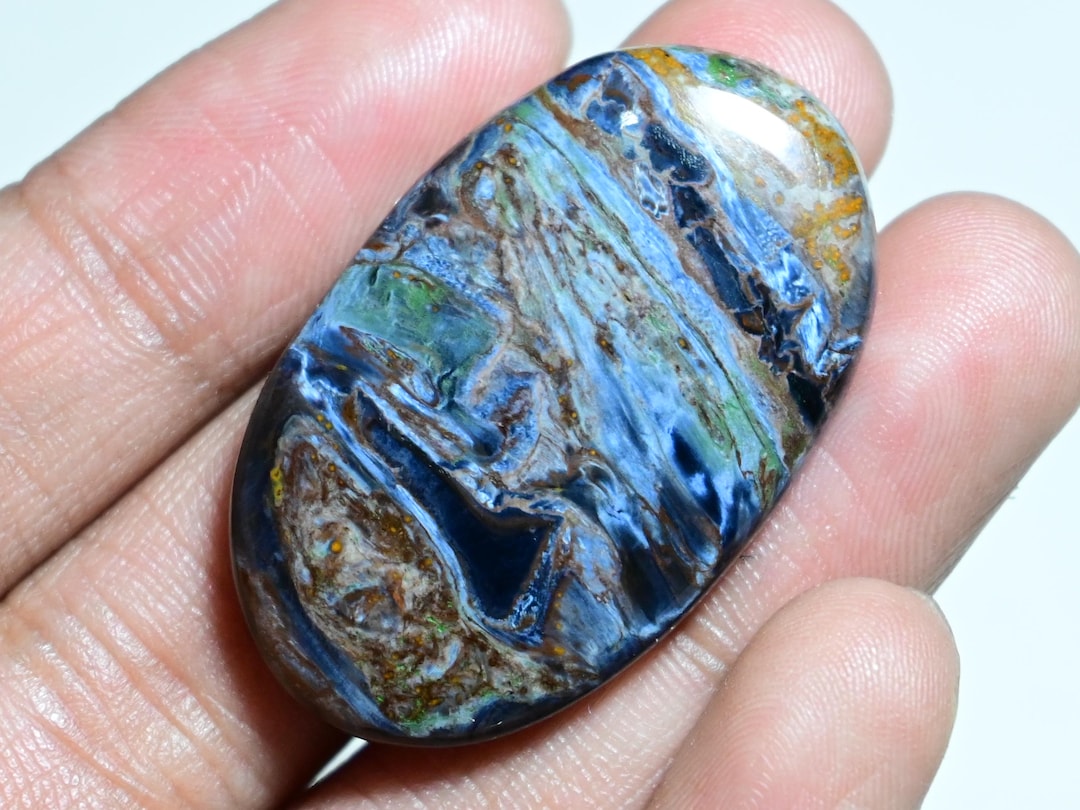 Pietersite 40 Ct. Natural Blue Fire Pietersite Semi Precious Gemstone ...