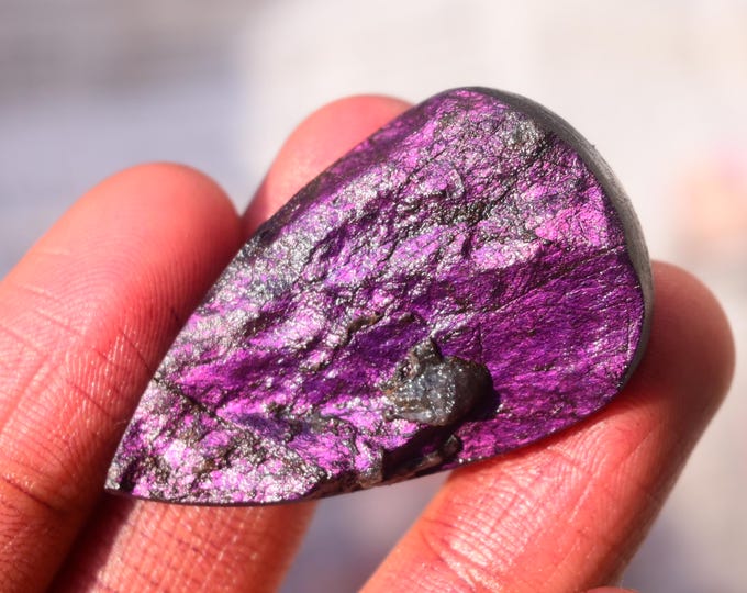 Purpurite Druzy Gemstone 43 Ct. Purple Fire Rough Stone Raw Purpurite ...