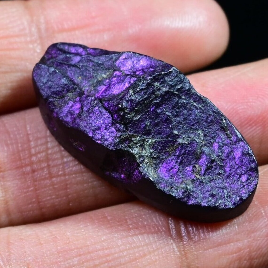 Purpurite Druzy Gemstone 43 Ct. Purple Fire Rough Stone Raw Purpurite ...