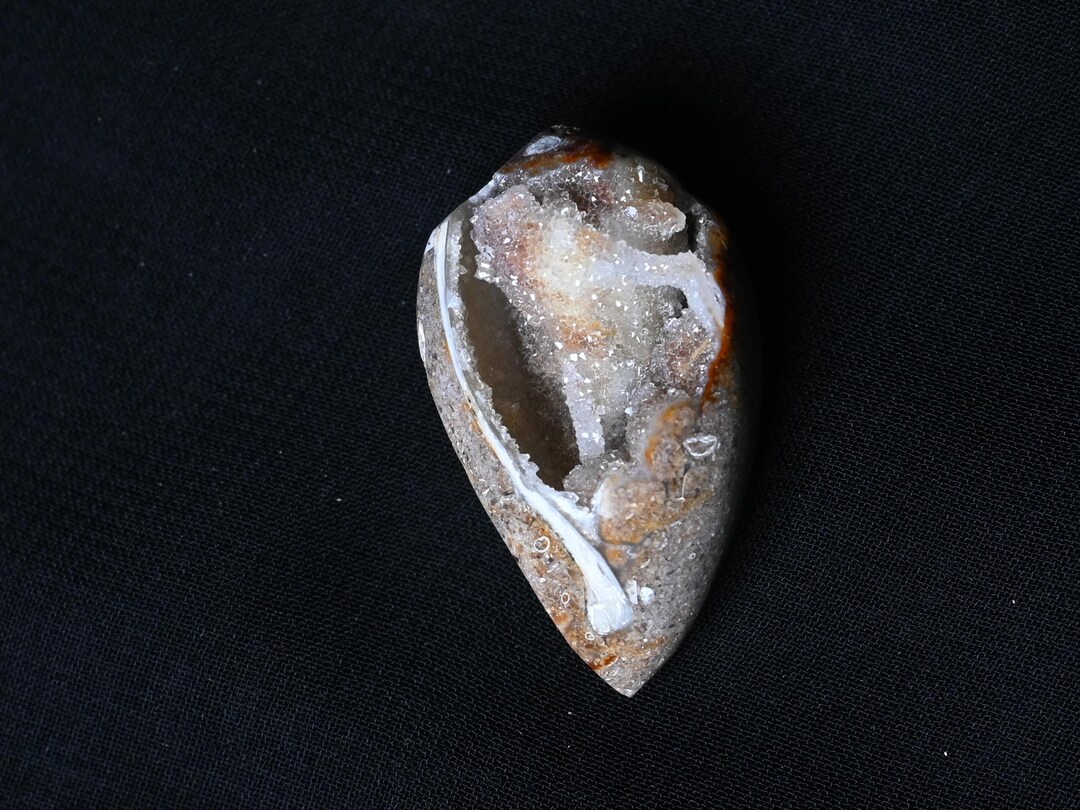 Natural Rare Fossil Snail Druzy Agate Fancy Loose Gemstone | Druzy ...