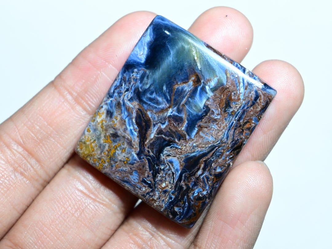Pietersite 63 Ct. Natural Blue Fire Pietersite Semi Precious Gemstone ...