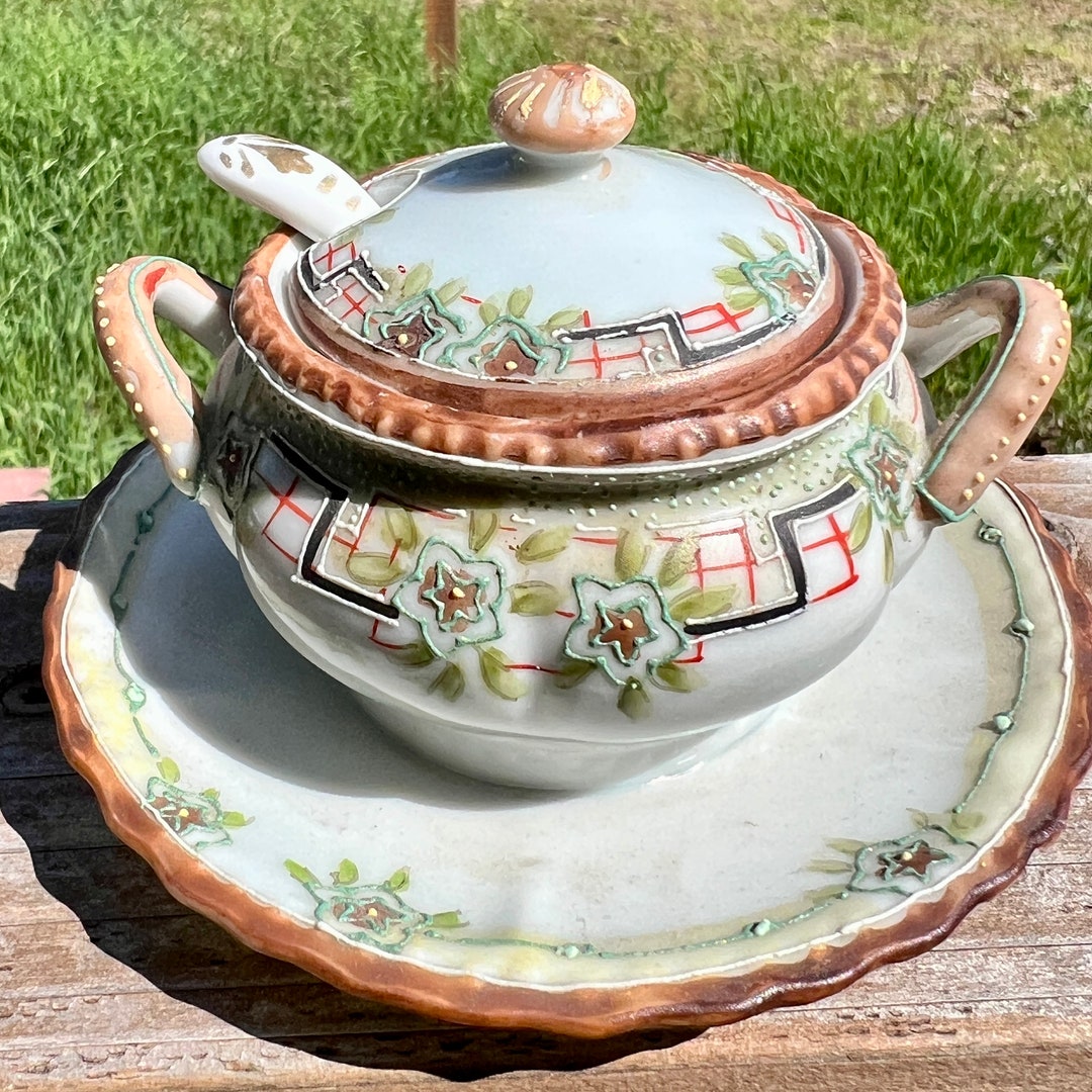 Nippon Mustard Pot With Lid and Spoon - Etsy