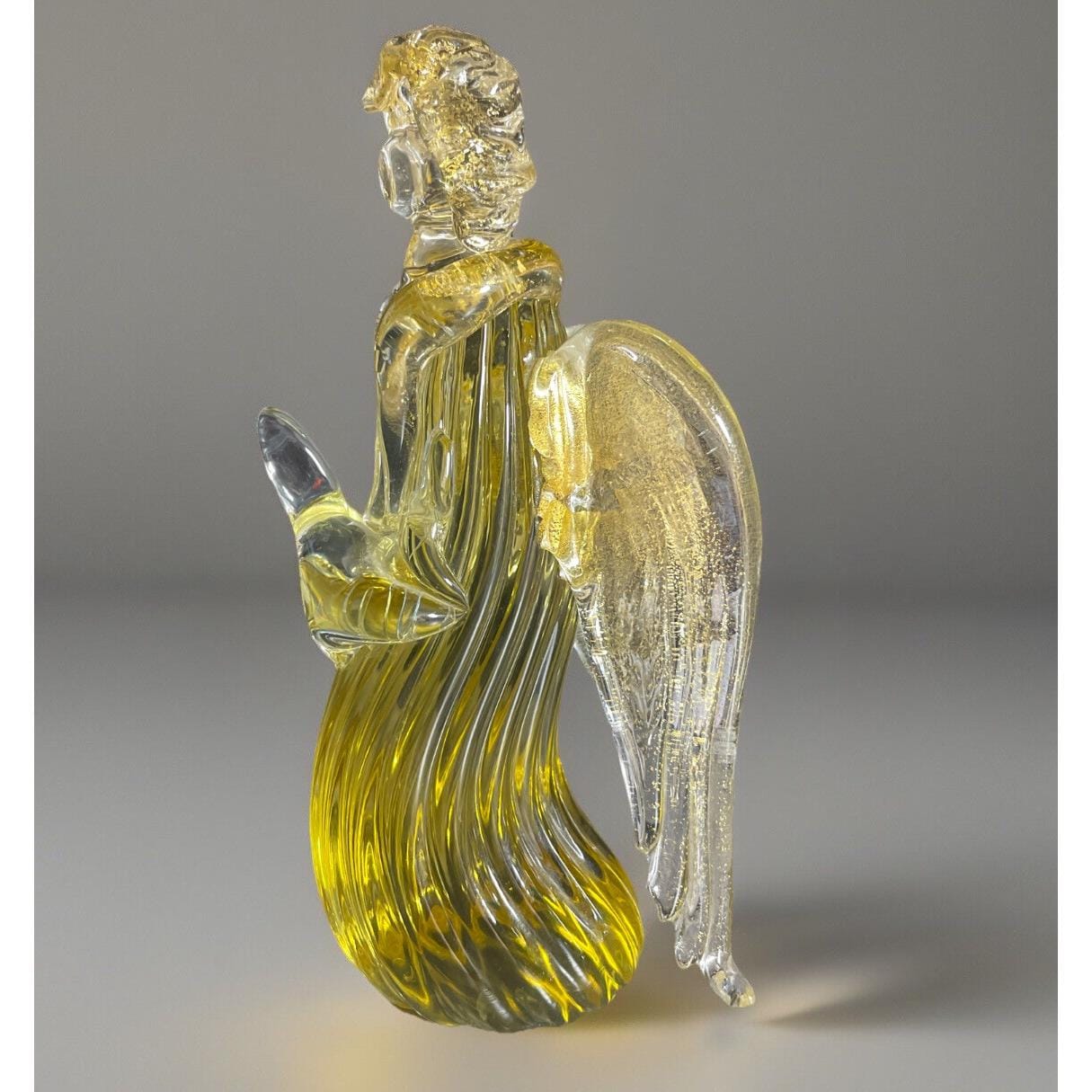 Muranorare Handblown Glass Angel Praying Figue 24K Gold Fleck VTG Made ...