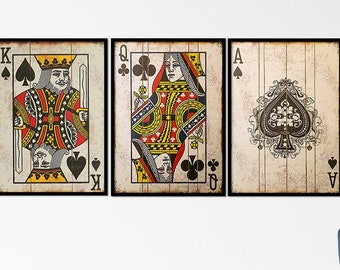 Playing Cards Wall Decor | Etsy