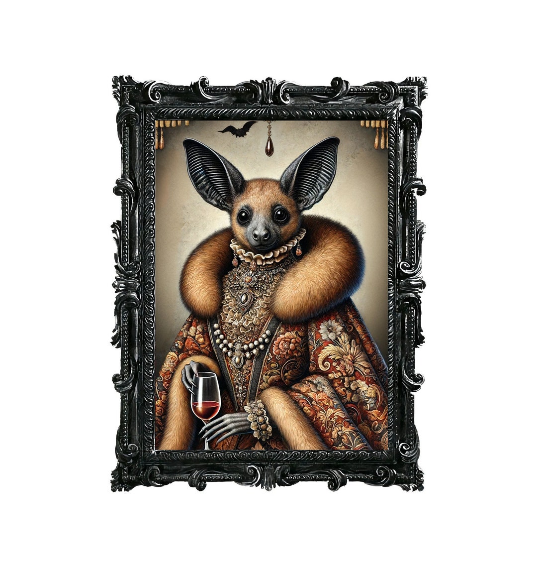 Victorian Bat Queen Canvas Print - Luxurious Anthropomorphic Art ...