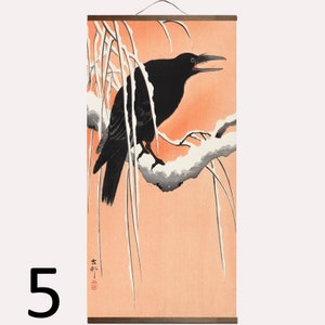 Audubon Raven and Crow Print Set, Japanese Scroll Art, Raven Prints ...