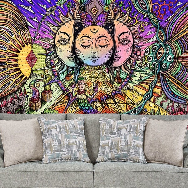 Trippy Tapestry - Etsy
