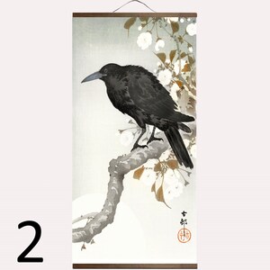 Audubon Raven and Crow Print Set, Japanese Scroll Art, Raven Prints ...