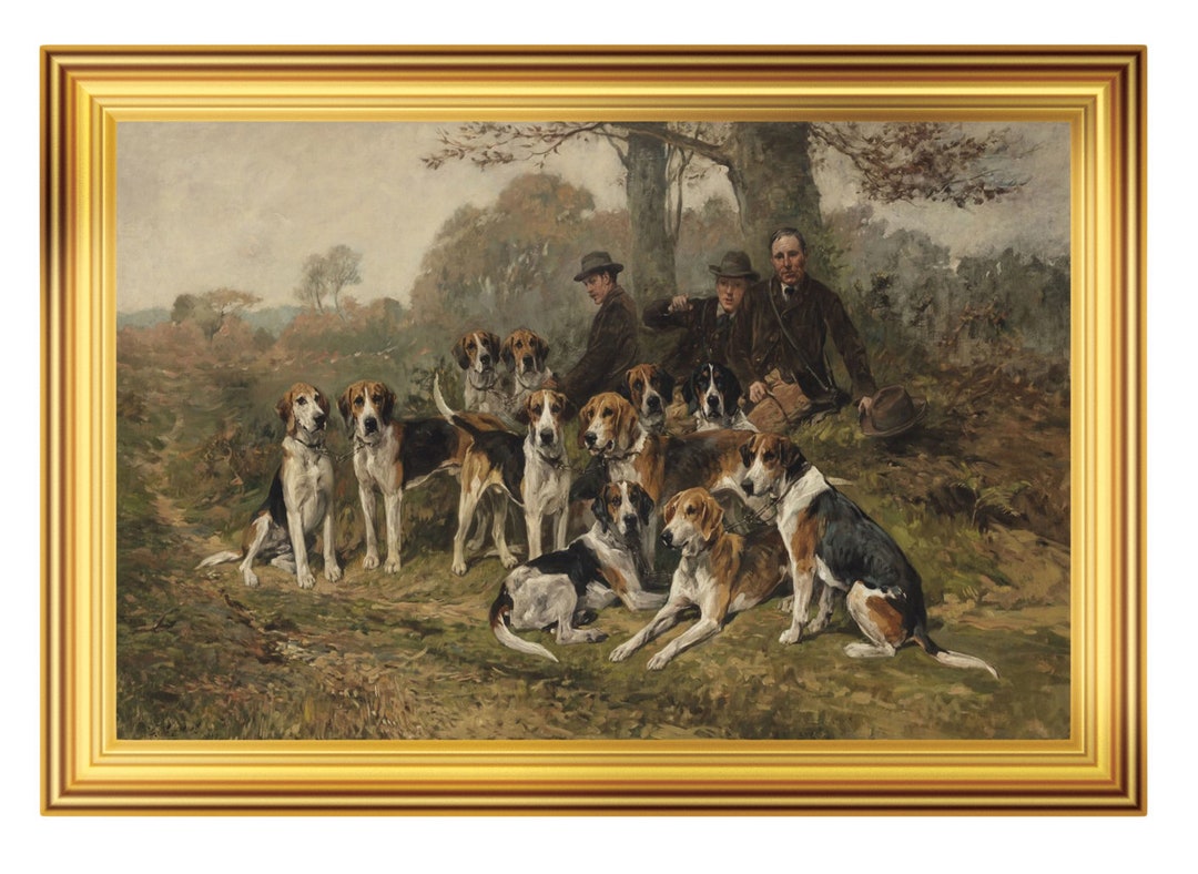 John Emms - the New Forest Buckhounds Famous Painting Art Print, British Art, Canvas Wall Art ...