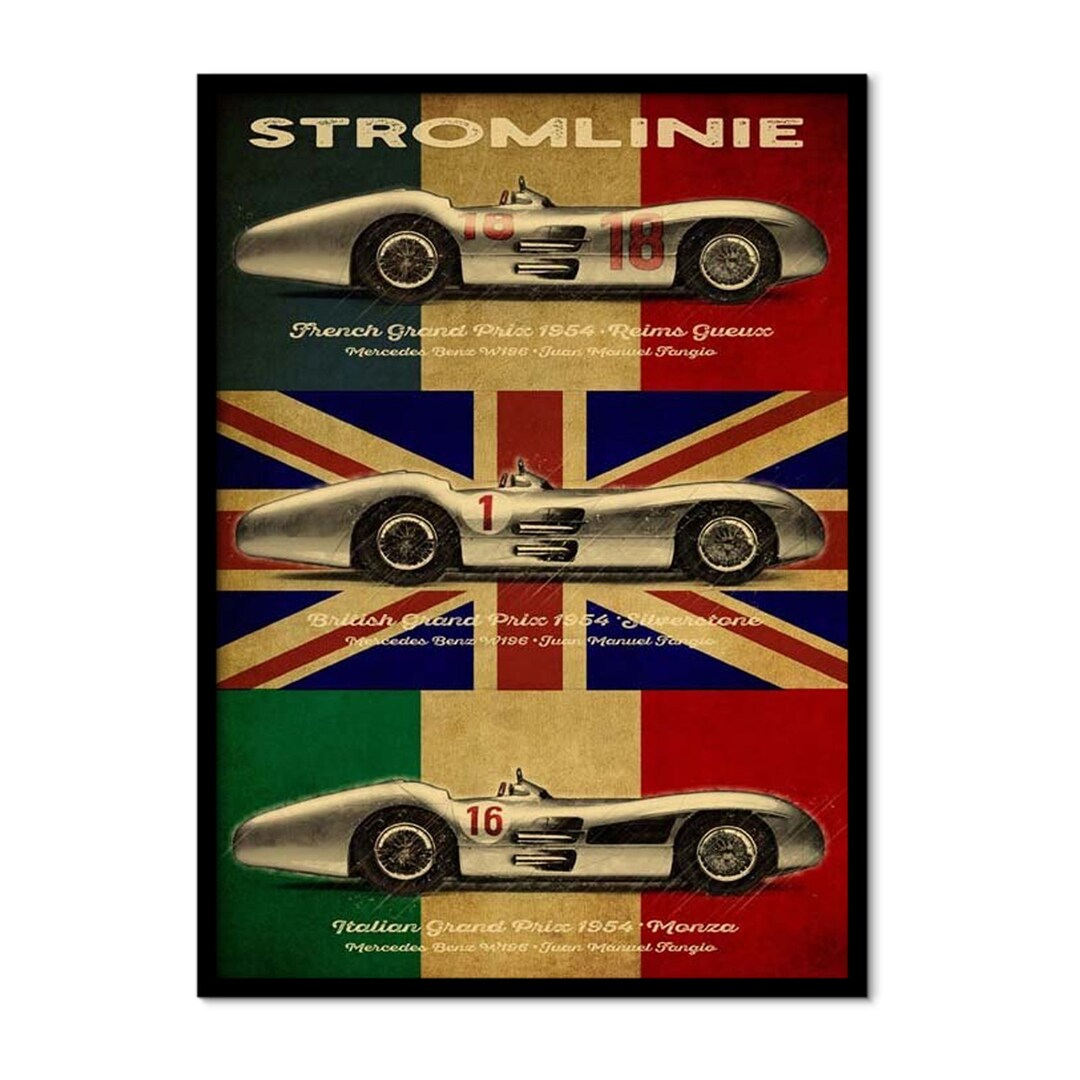 Car Racing Poster Auto Racing Poster Race Car Retro Style Posters Auto ...