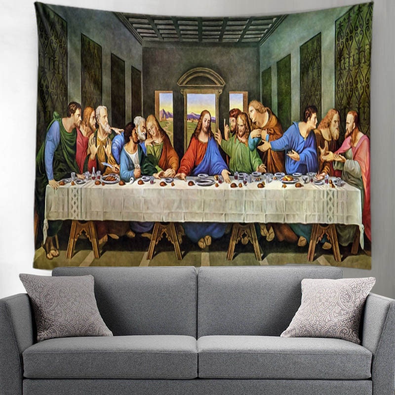 The Last Supper Christian Tapestry Leonardo Da Vinci Religious Wall ...