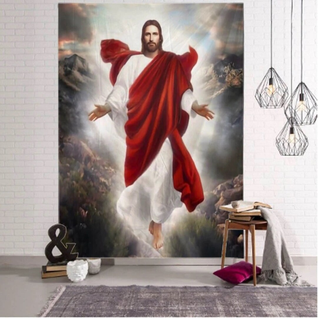 Jesus Tapestry Wall Hanging Jesus Christ Religious Christian Tapestries ...