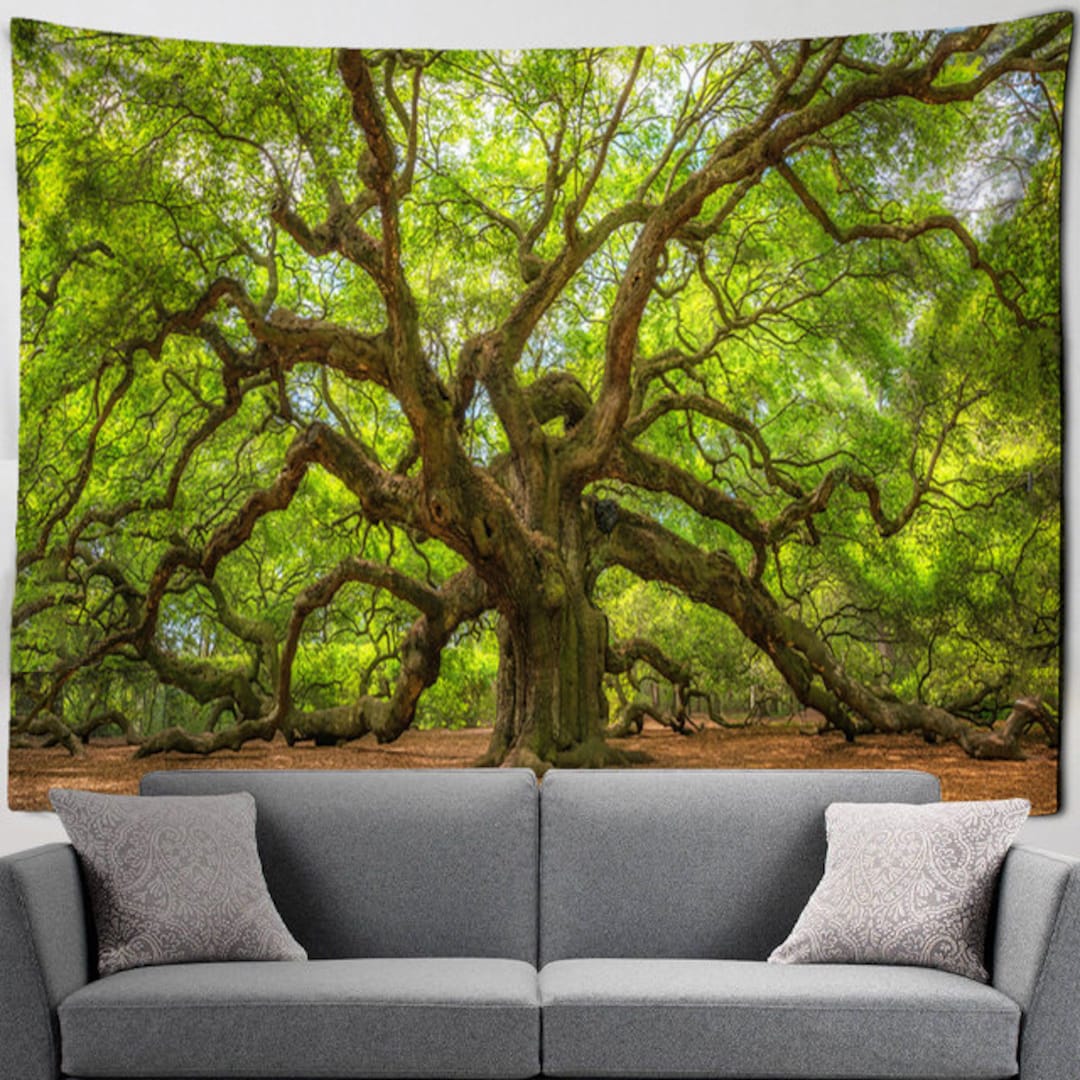 Big Tree Tapestry Nature Wall Decor Forest Wall Art Aesthetic Wall ...