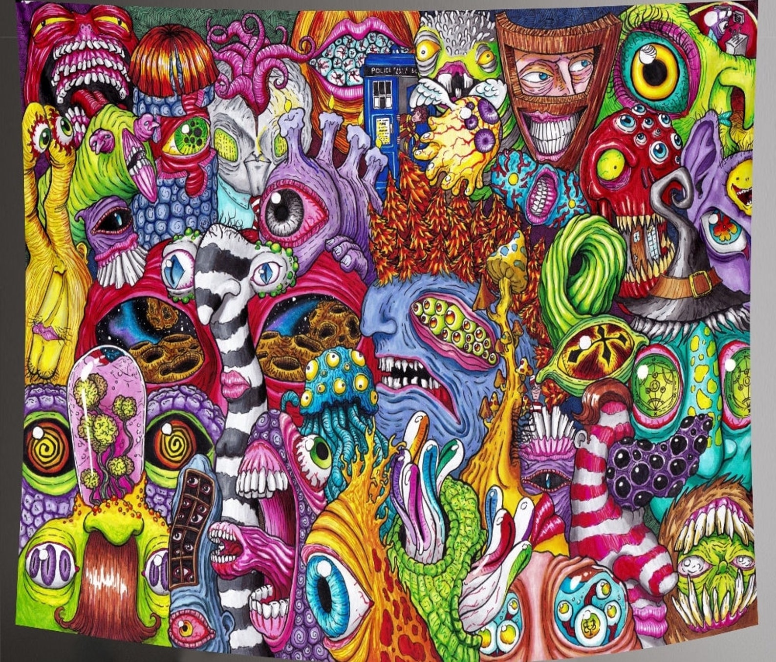 Psychedelic Arabesque Tapestry Abstract Hippie Tapestries - Etsy