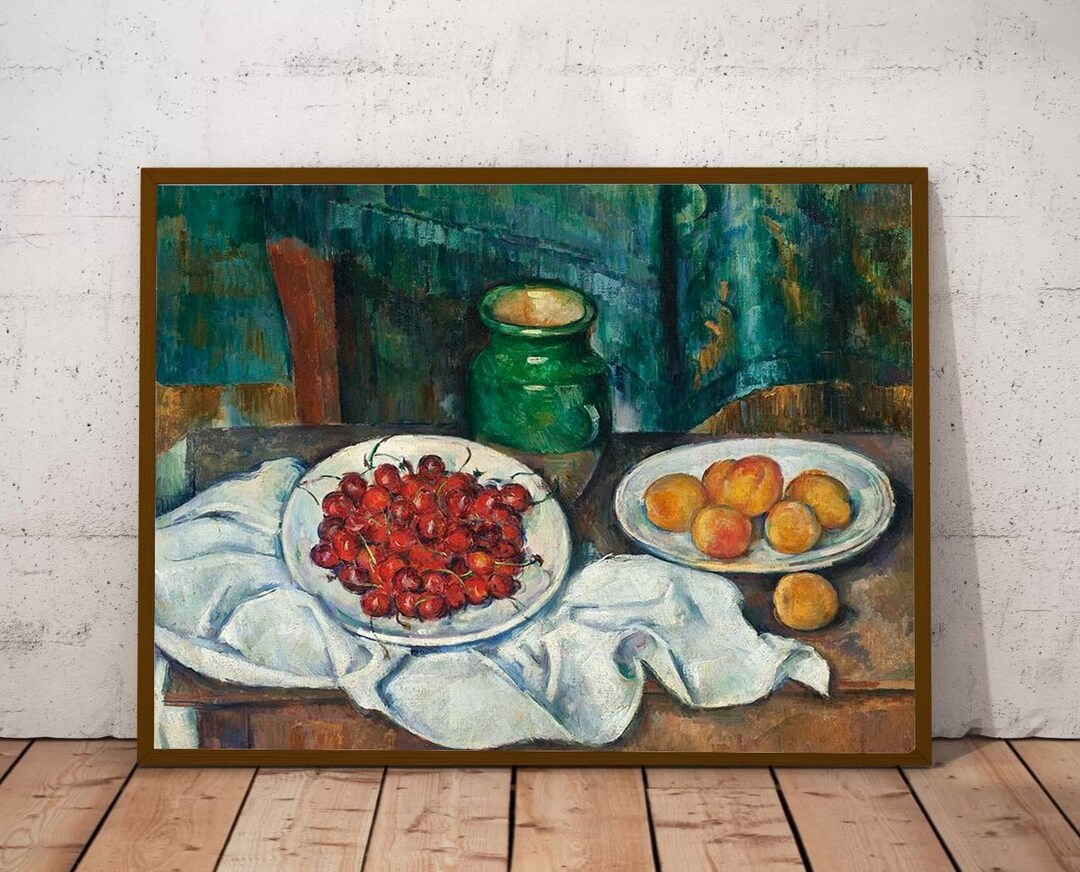 Paul Cezanne Still Life With Cherries and Peaches Art Print, Canvas ...