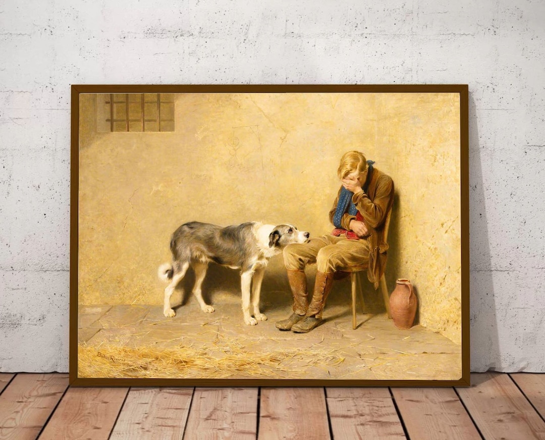 Briton Riviere - Fidelity, Dog Painting, Art Prints ,canvas Wall Art ...