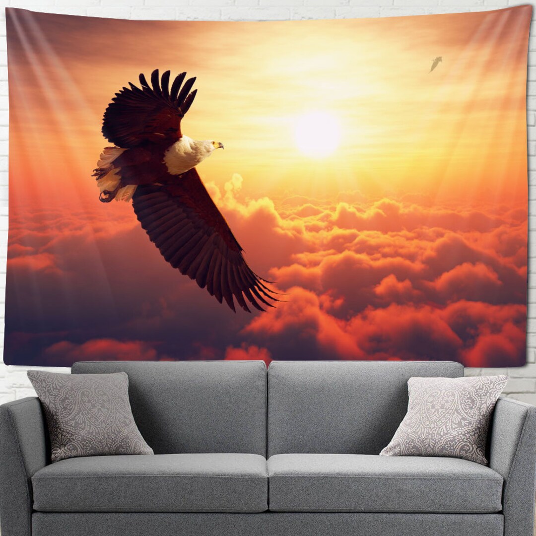 Eagle Tapestry Flying Bir Wall Decor Wall Art Aesthetic Hanging ...