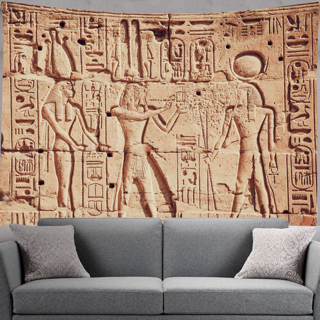 Ancient Egypt Tapestry Egyptian Wall Tapestry Hieroglyphs Old Egypt ...