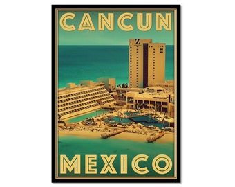 Cancun Travel Poster | Etsy