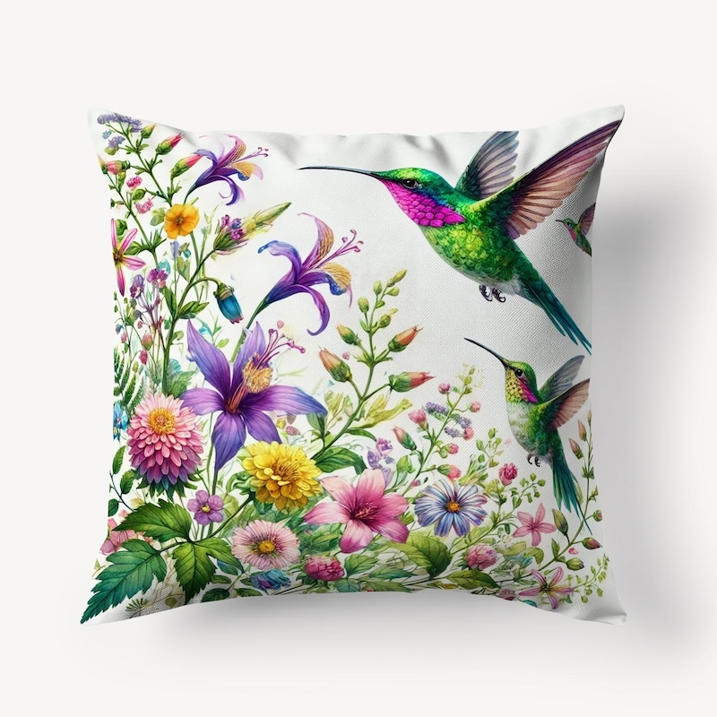 Hummingbird Pillow - Etsy